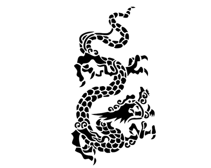 Japanese Dragon Sticker Cherry Blossom Decal Japanese Mythology Asian ...