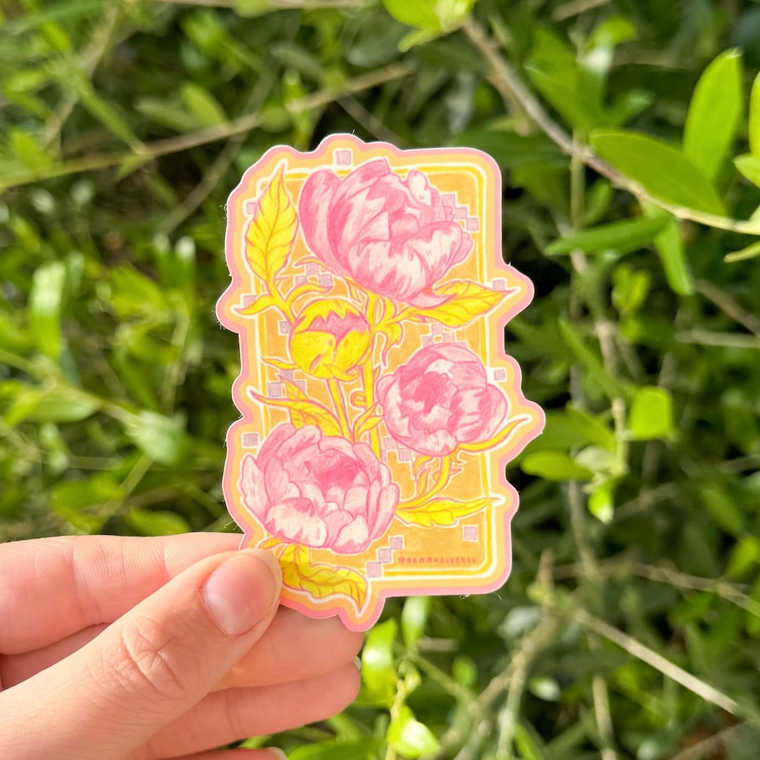 Flower Bud | Floral Sticker | 2x4 in Sticker | Nature Sticker ...