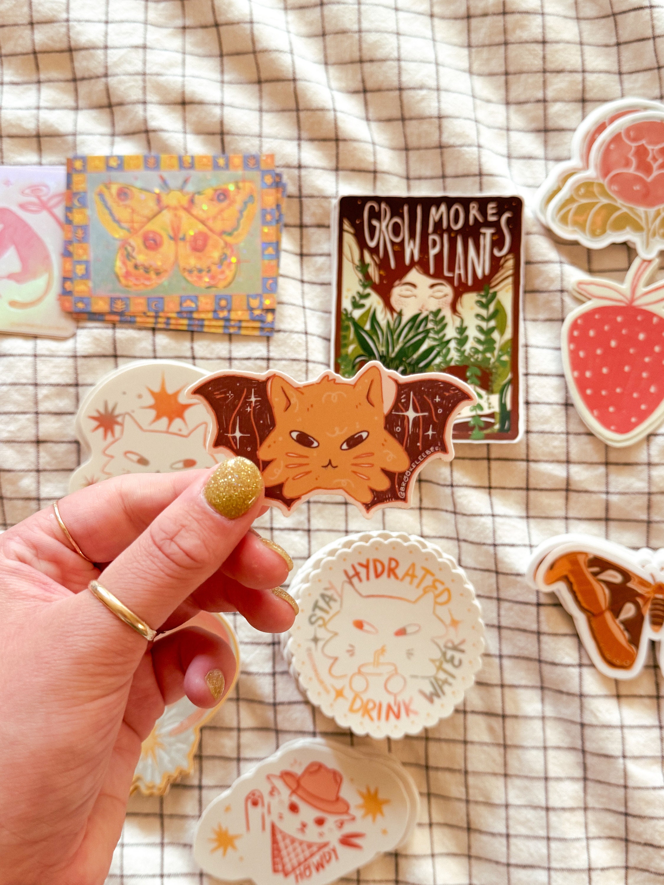 Bat Cat | Spooky | 3x1.5in Vinyl Sticker | Waterproof Sticker | Oil ...