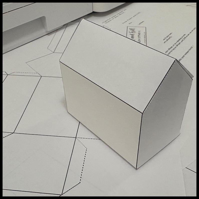 Printable Paper House Template | DIY English Cottage | Customizable ...