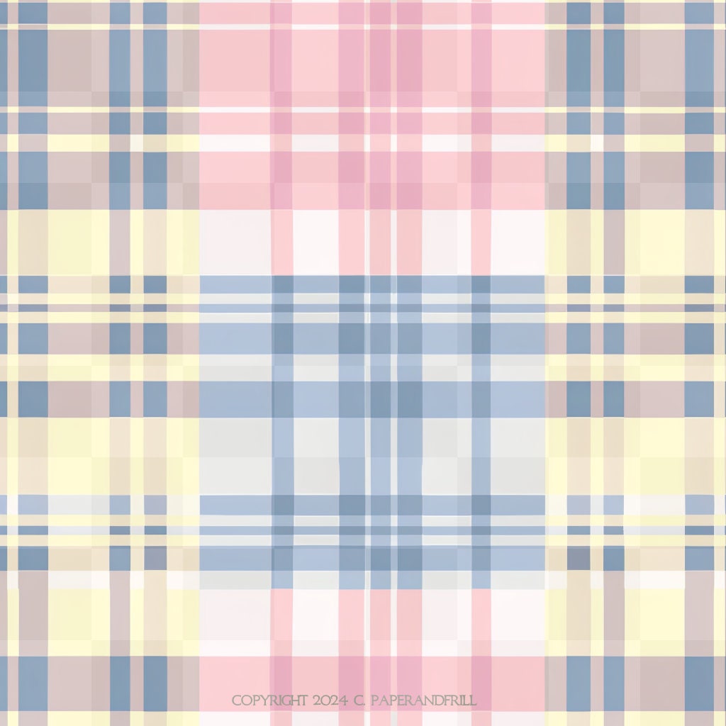 Faded Pastel Madras Plaid Seamless Patterns Bundle - Etsy
