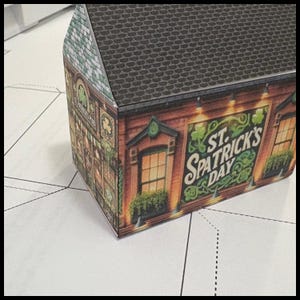Printable Paper House Template | DIY St. Patrick’s Day Irish Pub ...