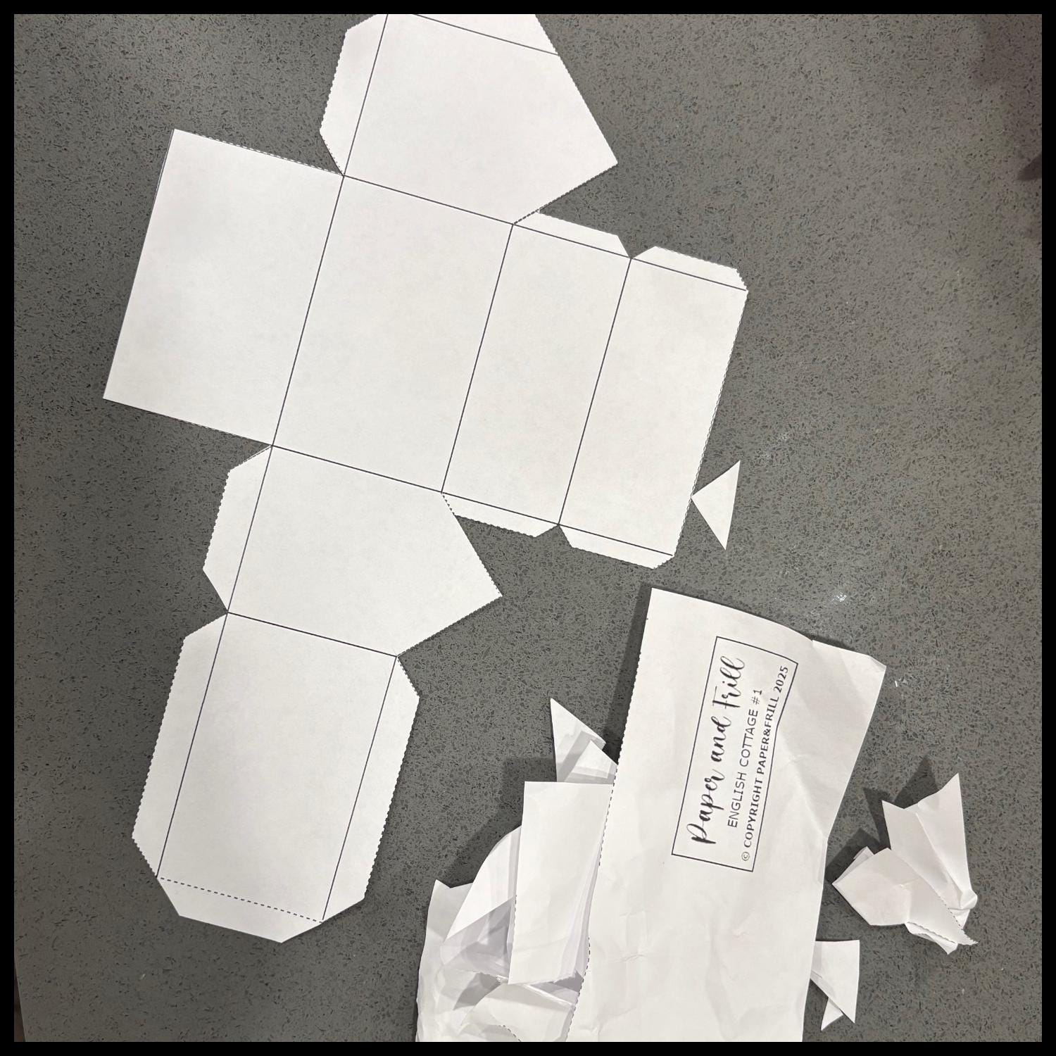 Printable Paper House Template | DIY English Cottage | Customizable ...