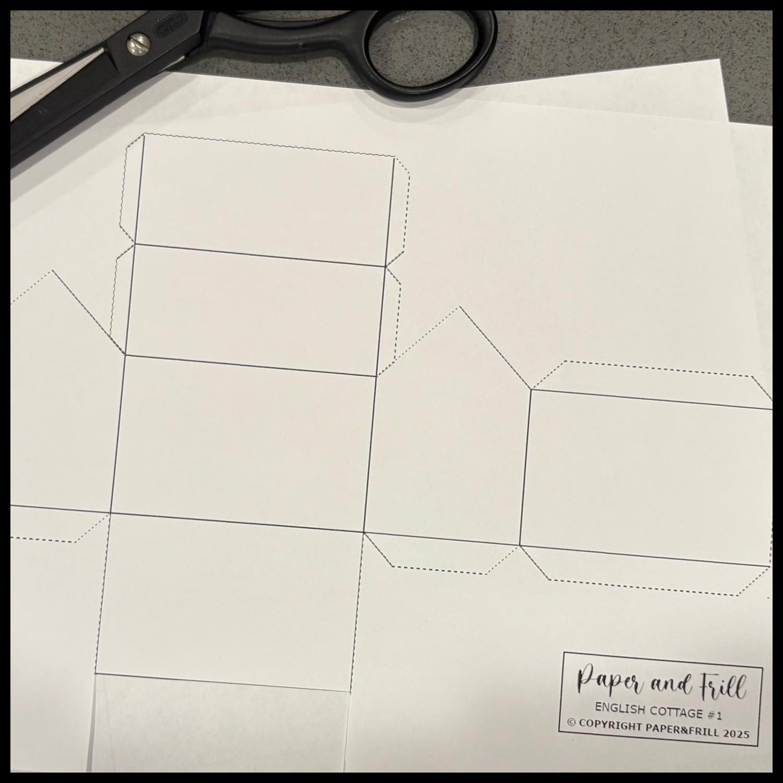 Printable Paper House Template | DIY English Cottage | Customizable ...