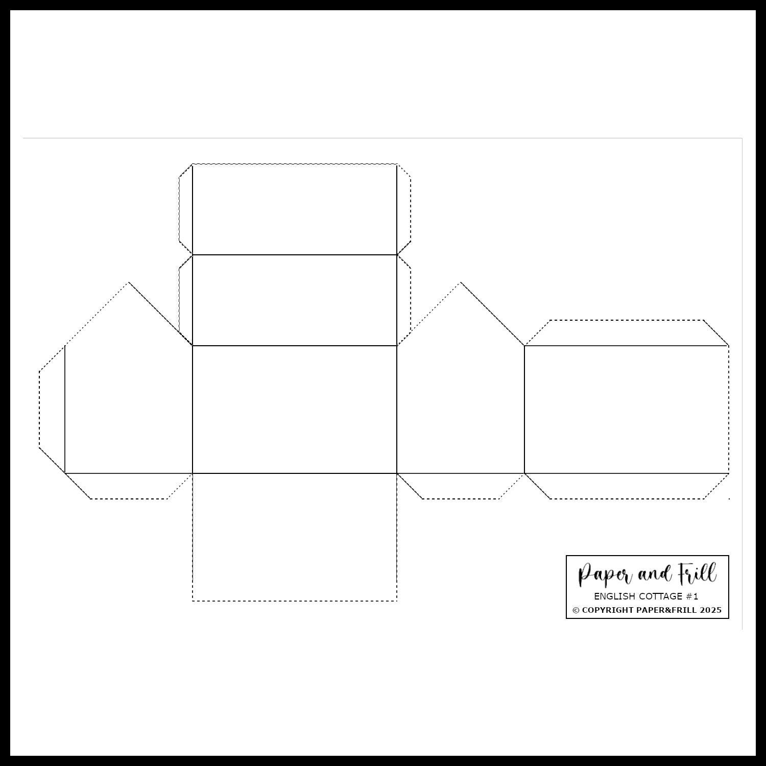 Printable Paper House Template | DIY English Cottage | Customizable ...