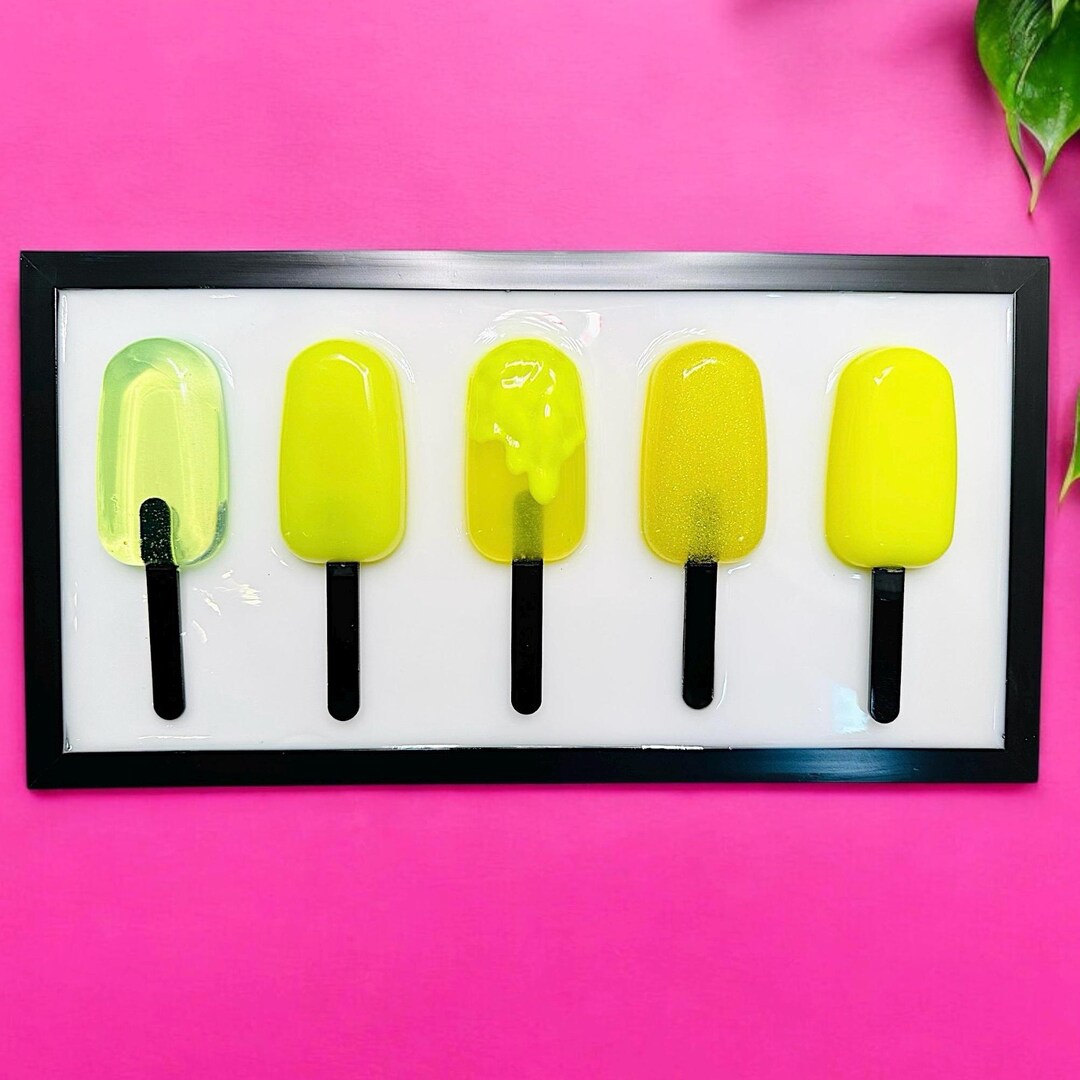 Neon Yellow LIFESIZE Popsicle 3D Pop ART Resin Wall Art Melting ...