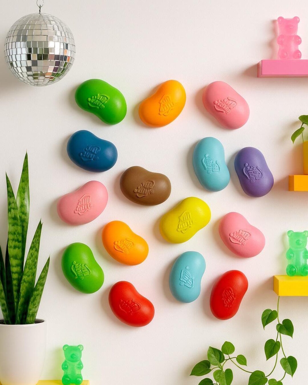 JELLY BEAN Candy Resin Wall Art • 3D Colorful Candy Decor • Kitsch ...