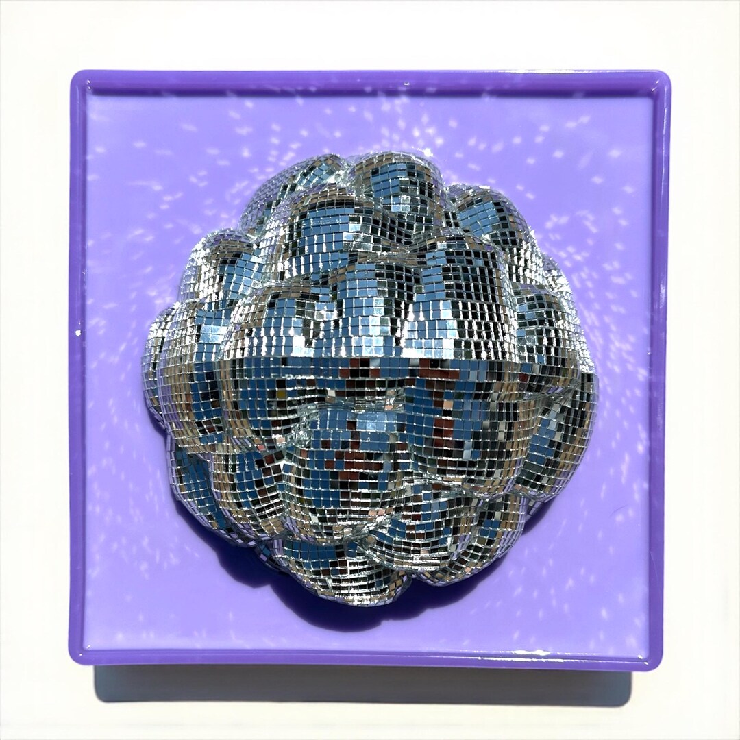 MELTING BUBBLES DISCO Ball 3D Resin Wall Art | Lavender Disco Ball ...