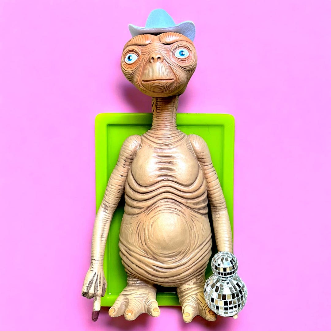 GIANT ALIEN Disco Ball Cowboy 3d Resin Wall Art Sculpture / OOAK/ Wall ...