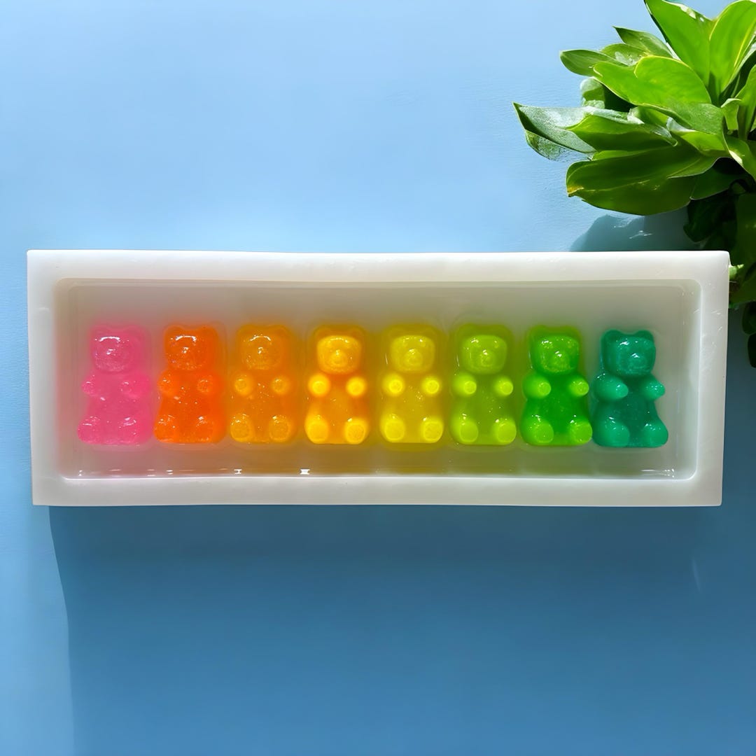 GUMMY BEAR Neon Rainbow 3D Resin Wall Art / Wall Art/ Fake Food / Resin ...