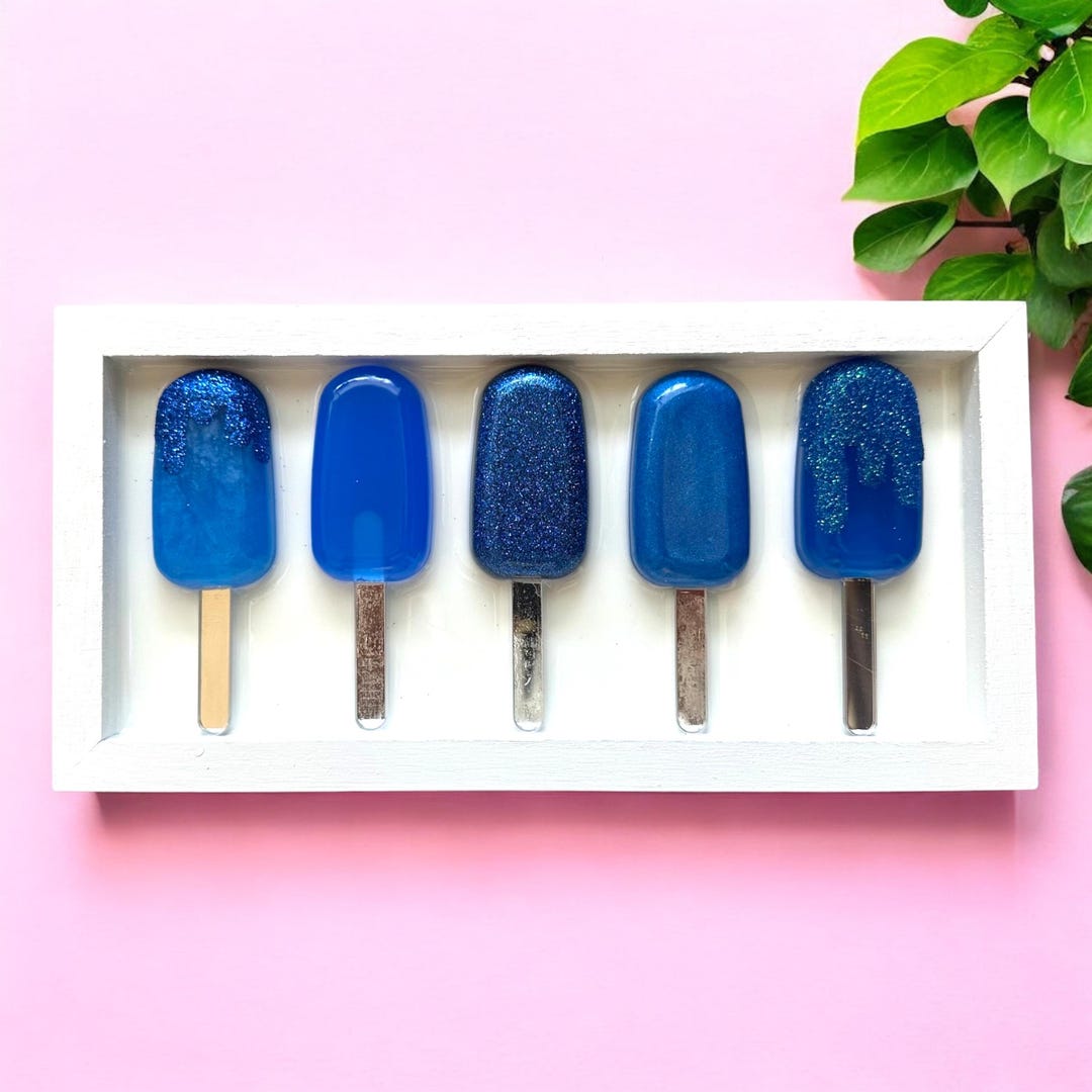 Royal Blue LIFESIZE Popsicle 3D Pop ART Resin Wall Art Melting ...