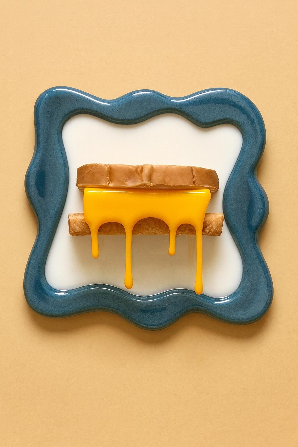 GRILLED CHEESE Resin Wall Art Sculpture • Kitsch Dopamine Decor • Retro ...