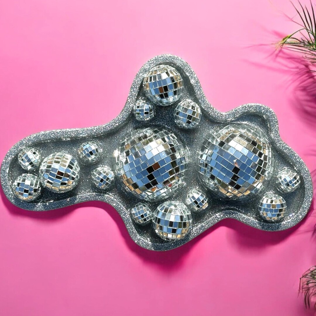 DISCO BALL Abstract GIANT 3d Resin Wall Art / Wall Art/ Mirror Ball ...
