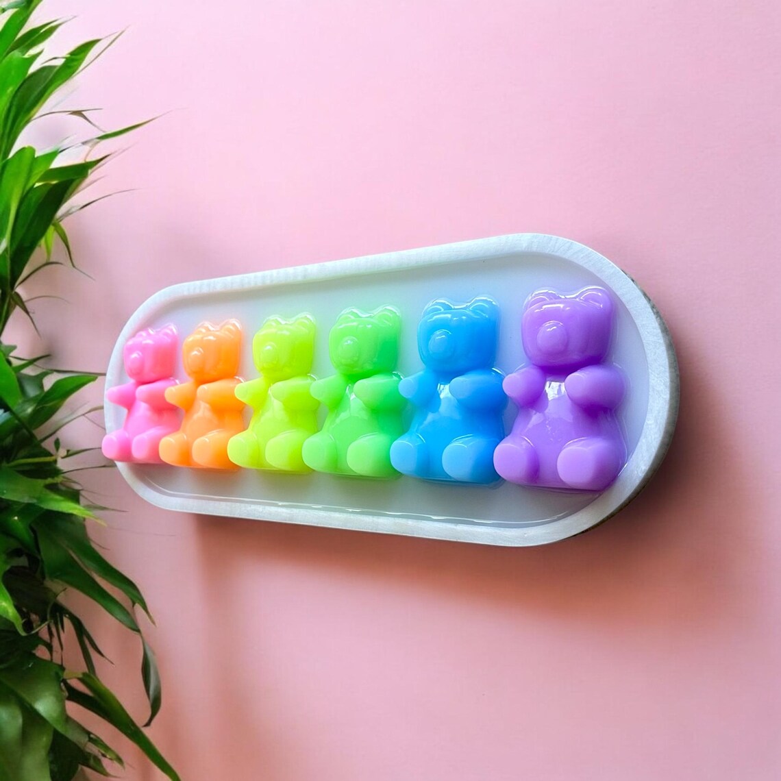 GIANT GUMMY BEAR Pastel Neon Rainbow 3D Resin Wall Art / Wall Art/ Fake ...
