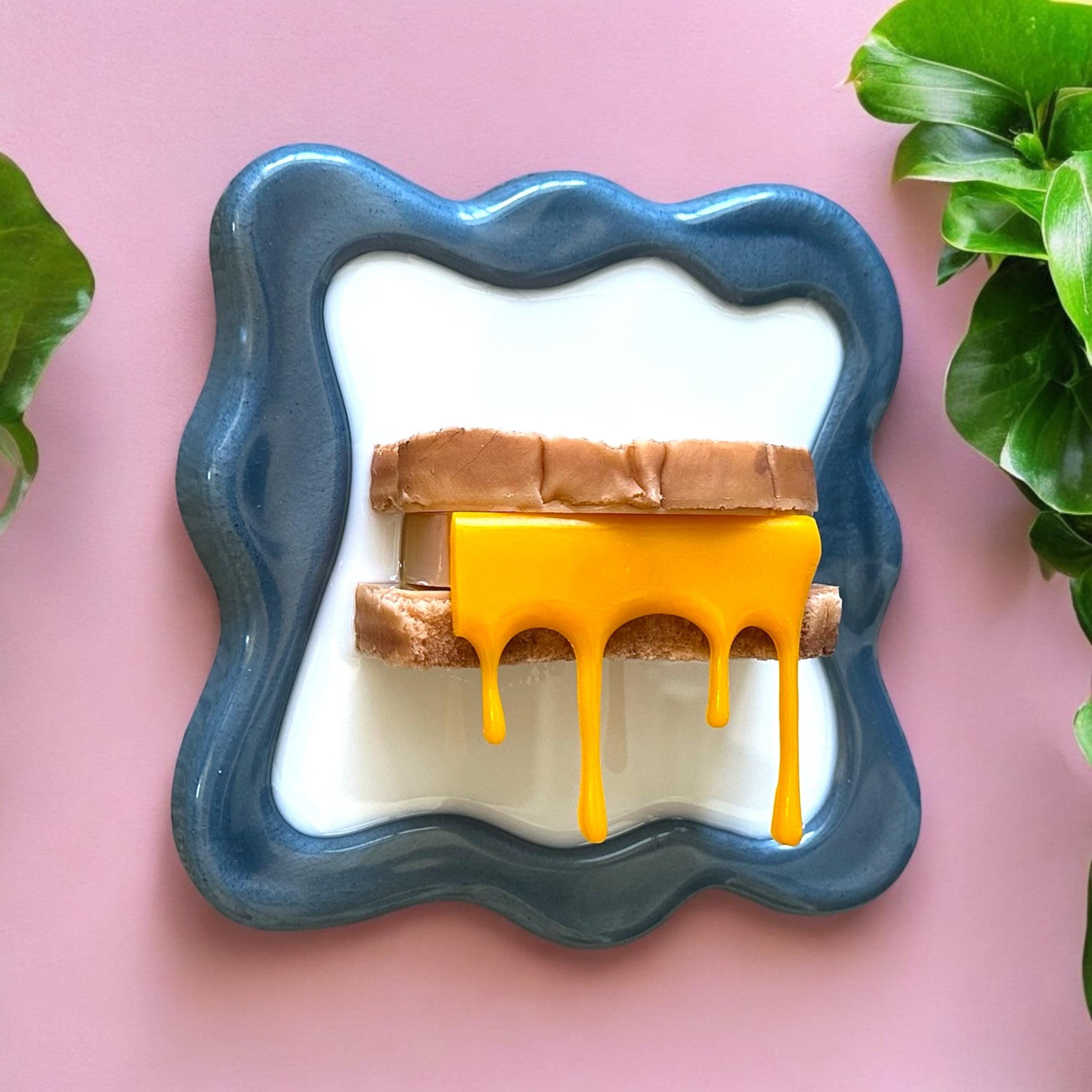 GRILLED CHEESE Resin Wall Art Sculpture • Kitsch Dopamine Decor • Retro ...