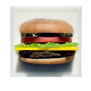 CHEESEBURGER 3D Resin Wall Art / Wall Art/ Realistic Fake Food /kitschy ...