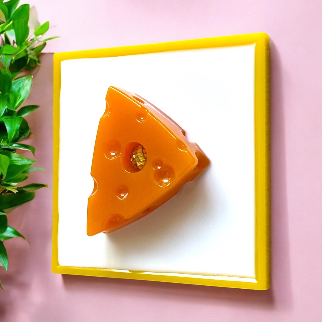SHARP CHEDDAR CHEESE Sculpture Resin Wall Art/ Realistic Fake Food ...