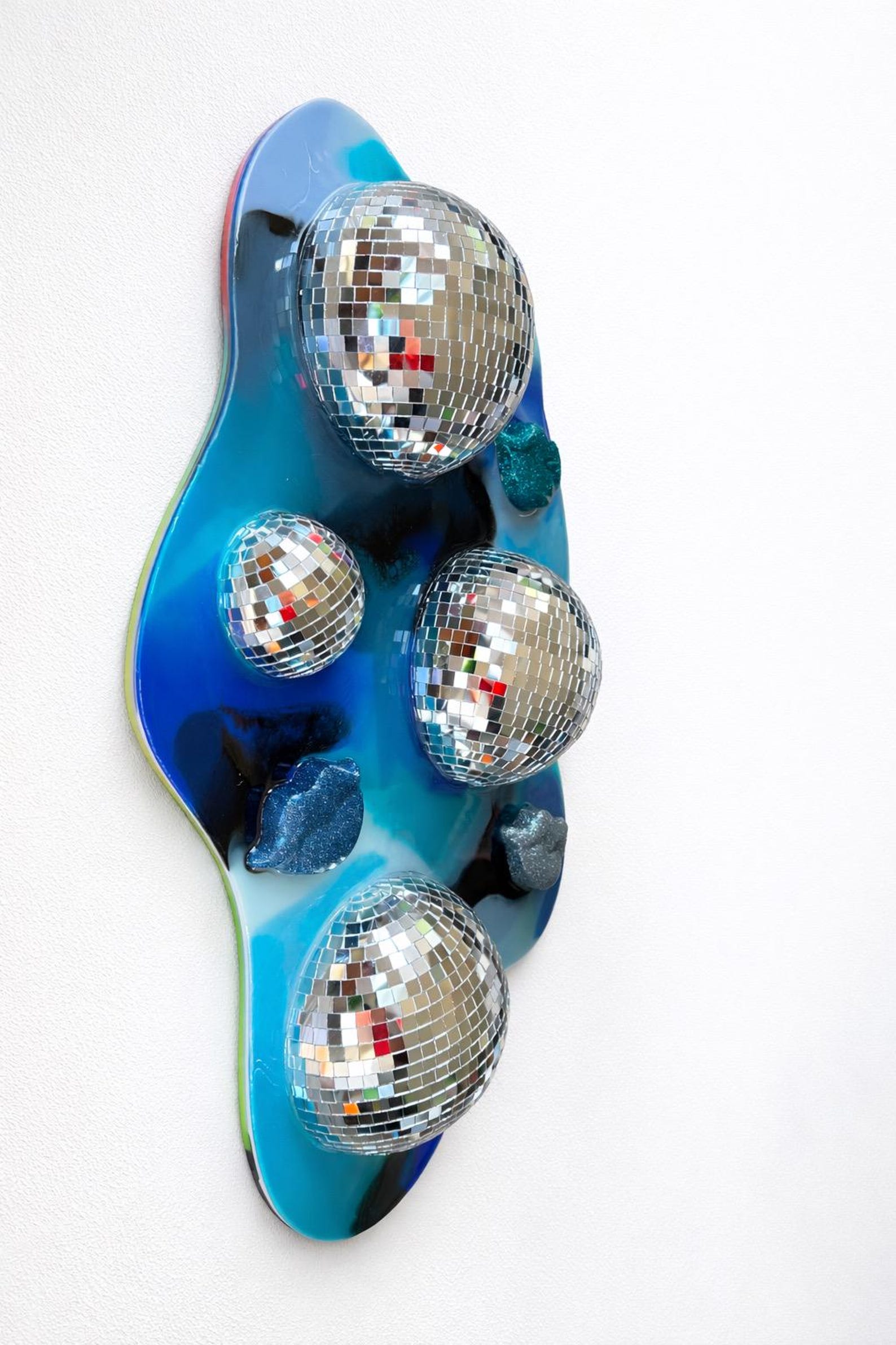 GIANT 2ft DISCO Balls & Lips Dripping Resin Wall Art Sculpture | 3D ...