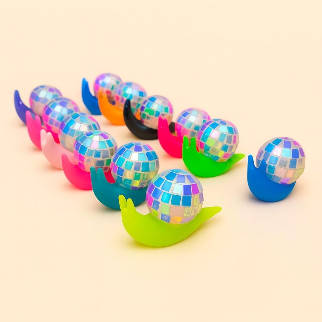 DISCO SNAIL Resin Figurines – Iridescent Disco Ball Snail | Kawaii ...