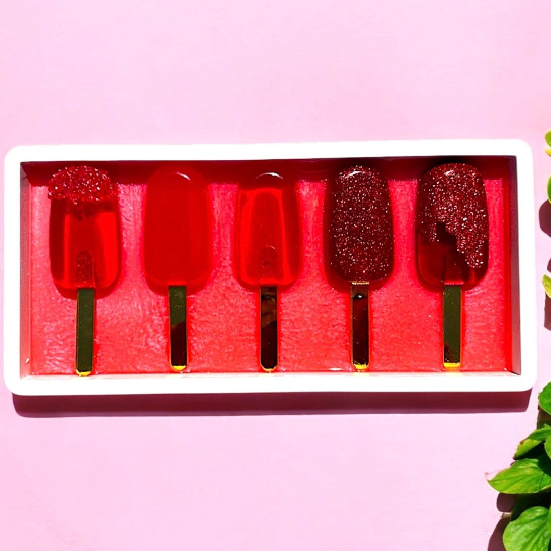 Red LIFESIZE Popsicle 3D Pop ART Resin Wall Art Melting Popsicles ...