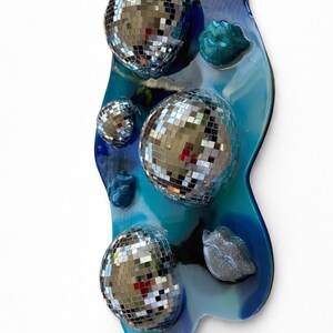 GIANT 2ft DISCO Balls & Lips Dripping Resin Wall Art Sculpture | 3D ...