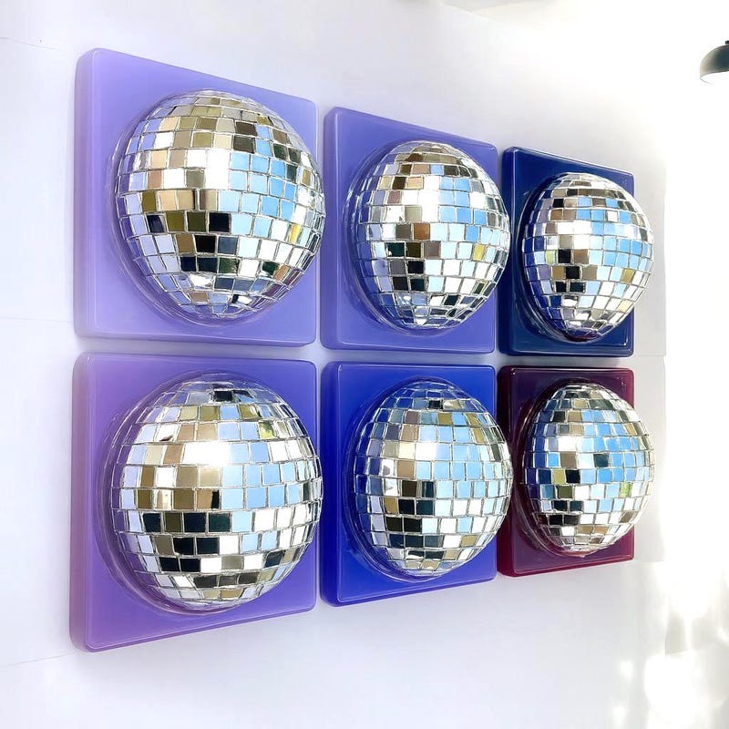 Purple Resin Art Mirror - Etsy