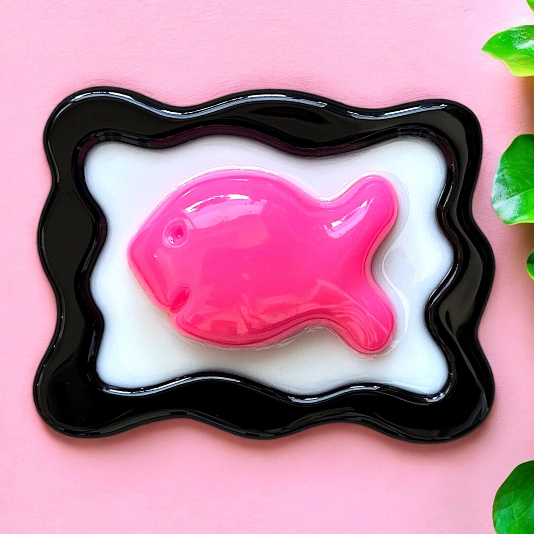 Giant 8” GOLDFISH CRACKER Glitter 3D Resin Wall Art / Wall Art/ Jumbo ...