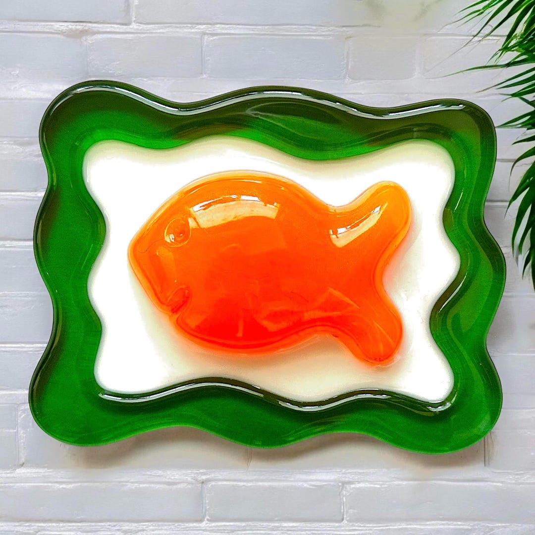 Giant 8 GOLDFISH CRACKER 3D Resin Wall Art / Wall Art/ Jumbo Fake Food ...