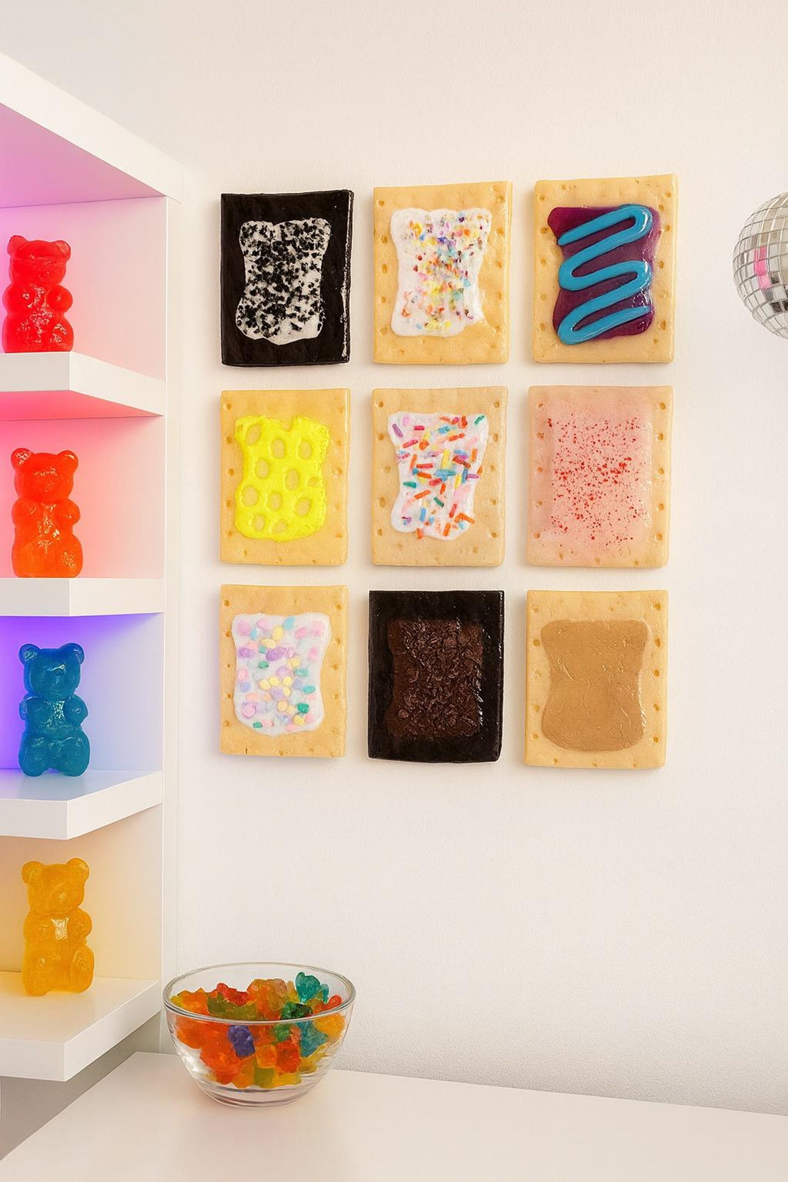 POP TART 3D Resin Wall Art – Colorful Breakfast Pastry Sculptures ...