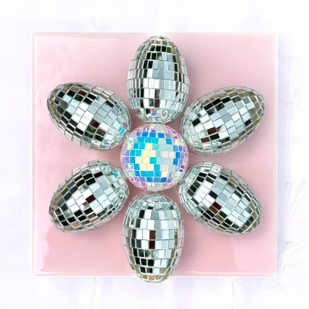 GIANT FLOWER DISCO Ball Sculpture Wall Art / One of a Kind / Handmade ...