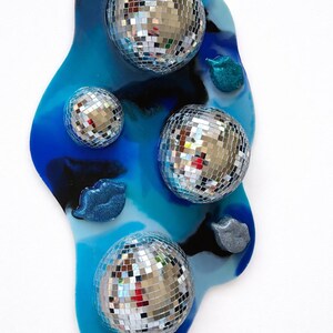 GIANT 2ft DISCO Balls & Lips Dripping Resin Wall Art Sculpture | 3D ...