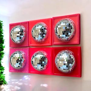 PINK CORAL Disco Ball 3d Resin Wall Art/ Mirror Ball / Dopamine Decor ...