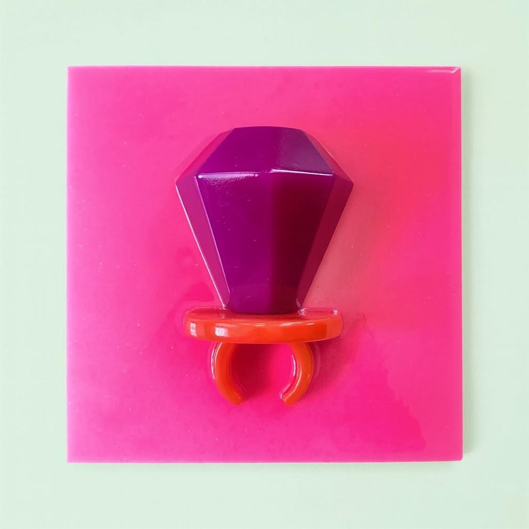 Jumbo RING POP 3D Resin Magenta Pink Wall Art Sculpture/ Fake Candy ...