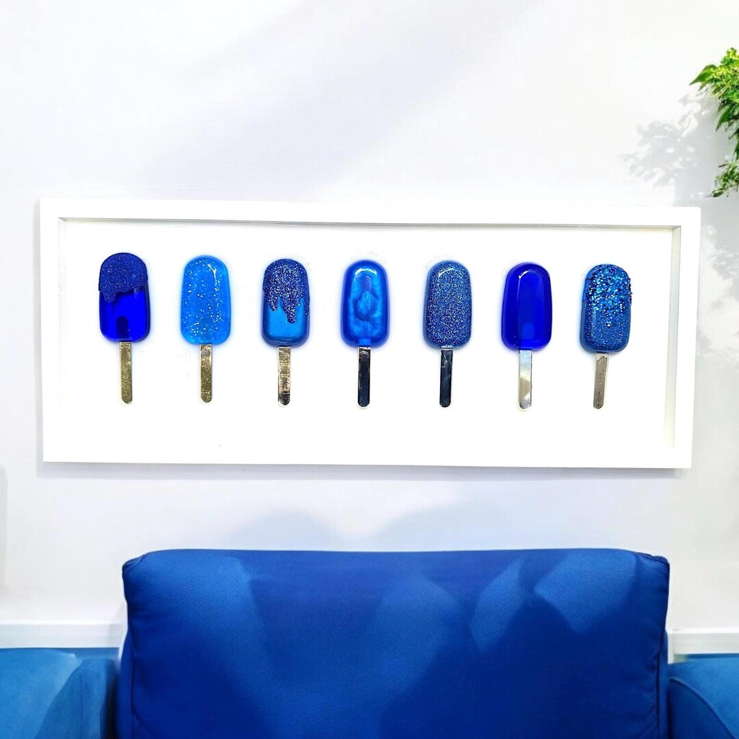 POPSICLE Large 20" Royal Blue Resin 3d Pop Food Art ~ One of a Kind ...