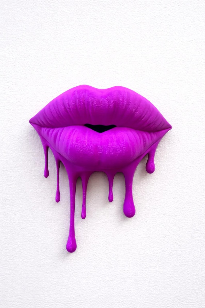 LIPS 3D Wall Art Sculpture | JUMBO Botox Lips | Dopamine Decor | Pop ...
