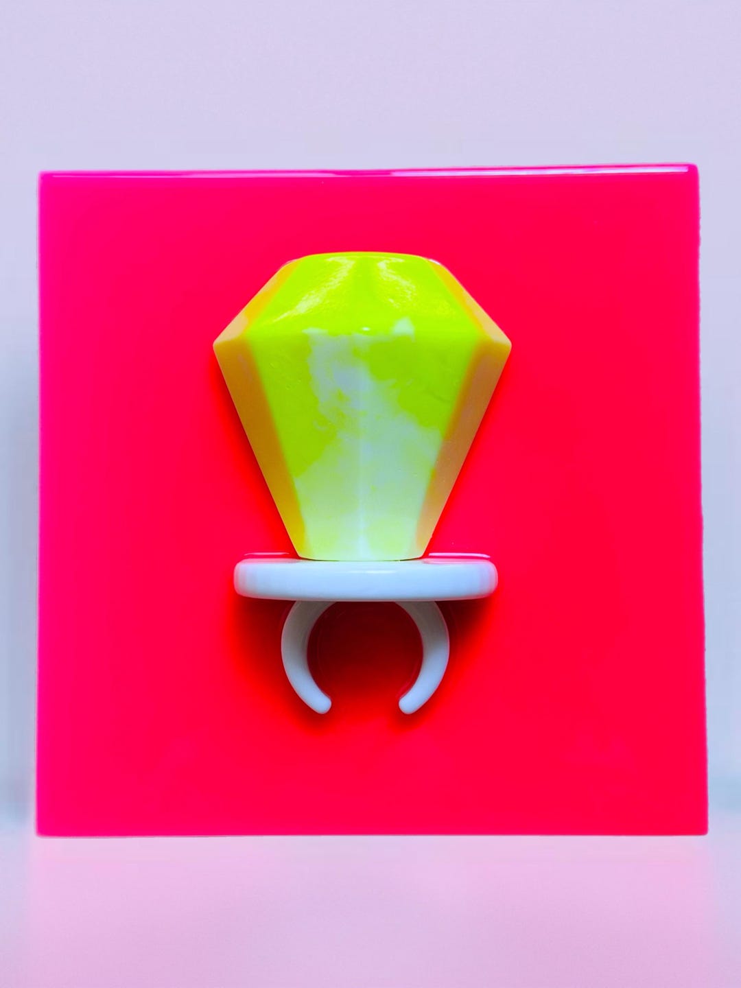 Ring Pop Resin Wall Art: Kitsch Candy Sculpture, 3D Neon Decor ...