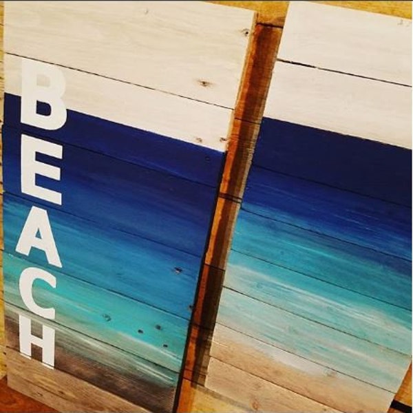 Beach Pallet Signs - Etsy