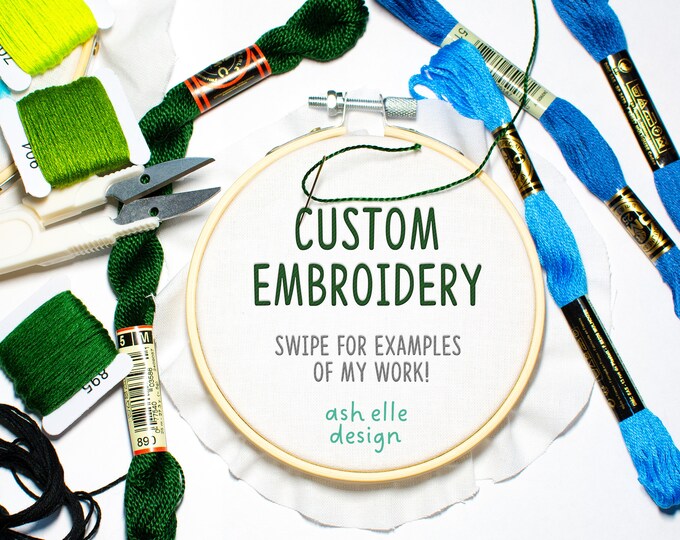 CUSTOM EMBROIDERY - Etsy
