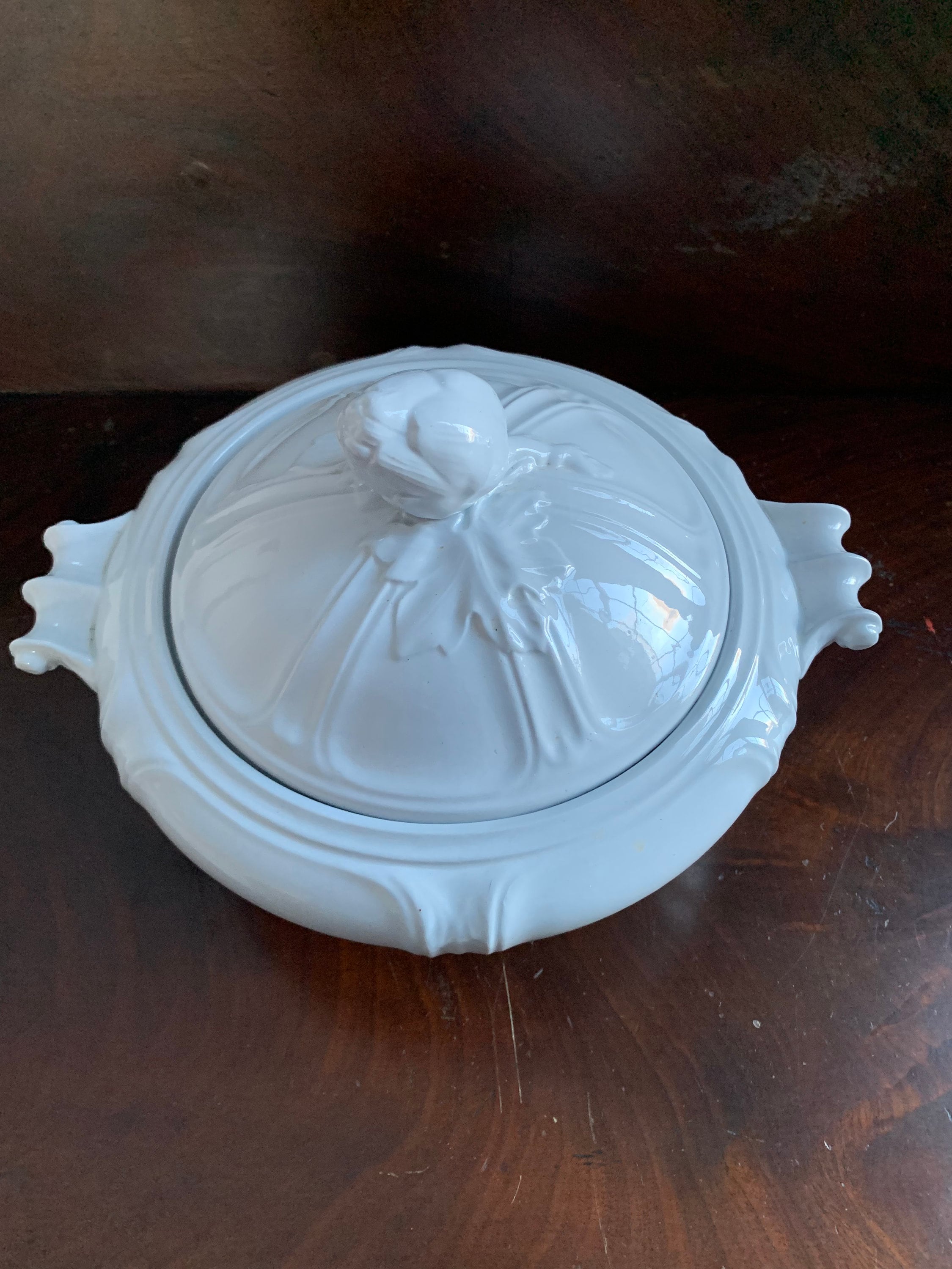 Antique White Ironstone Vegetable Tureen Atlantic Shape T&R - Etsy