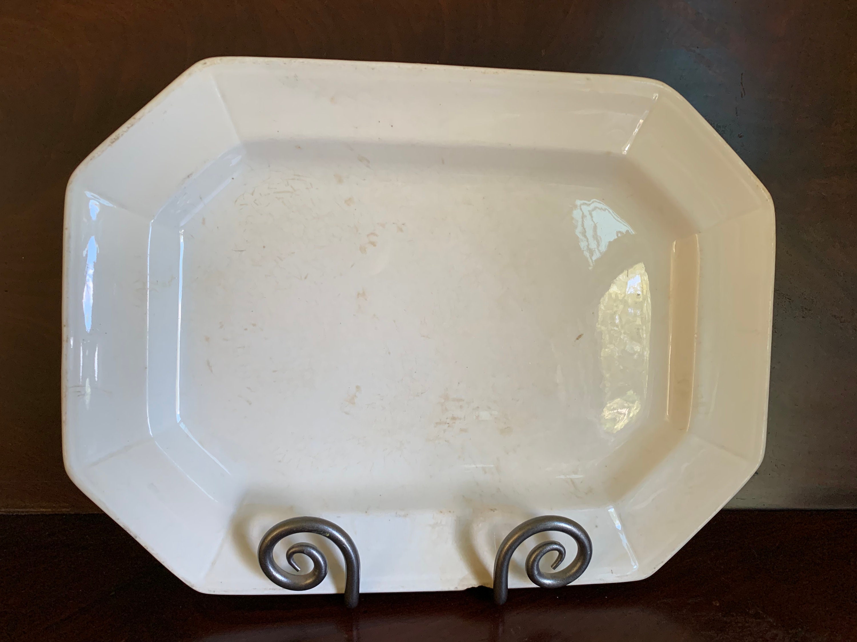 Antique White Ironstone Platter, Circa 1884, Shabby Chic, Farmhouse ...