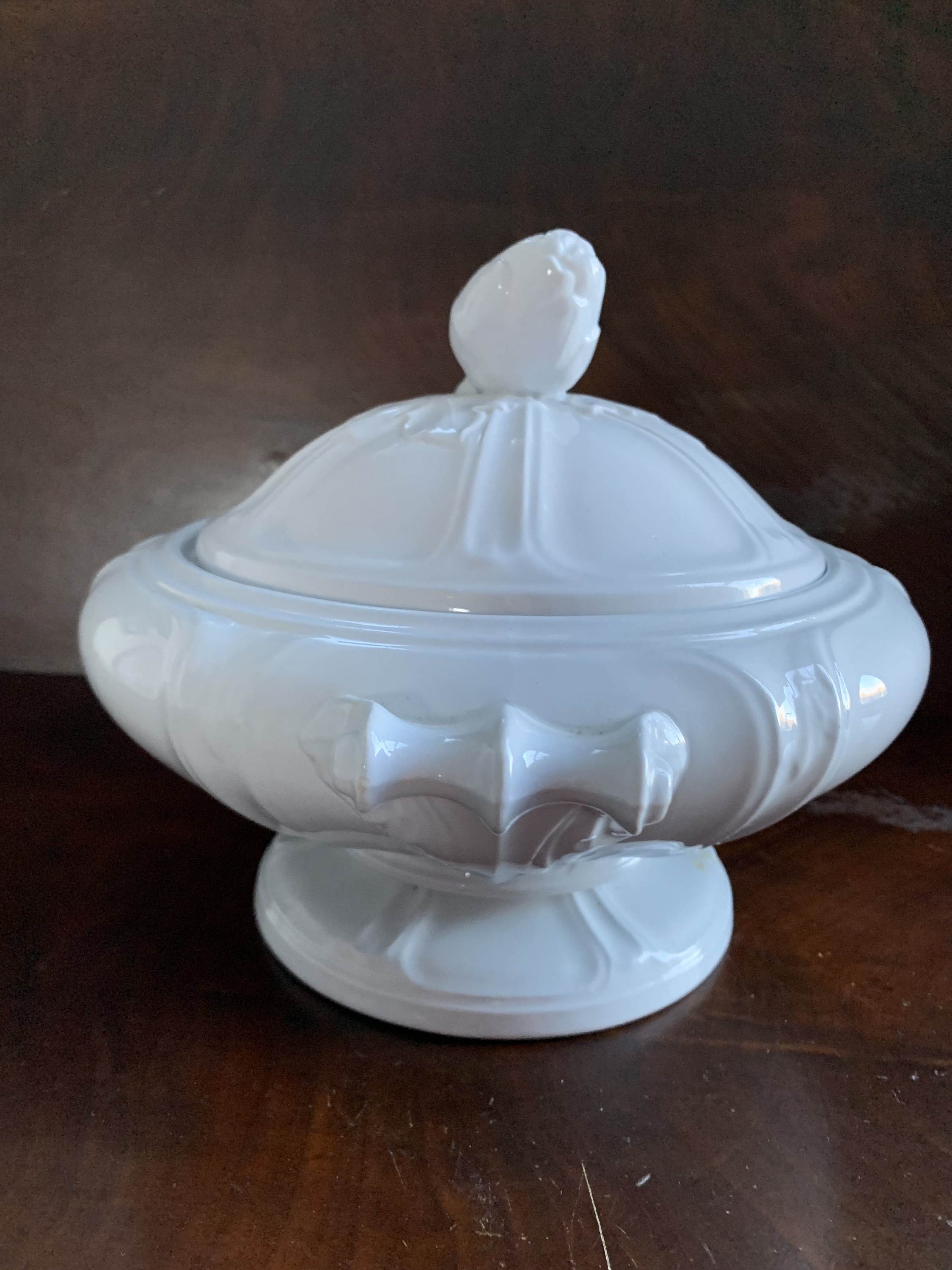 Antique White Ironstone Vegetable Tureen Atlantic Shape T&R - Etsy