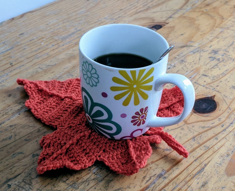 Maple Leaf PDF Crochet Pattern Coaster, Bookmark, Home Decor - Etsy