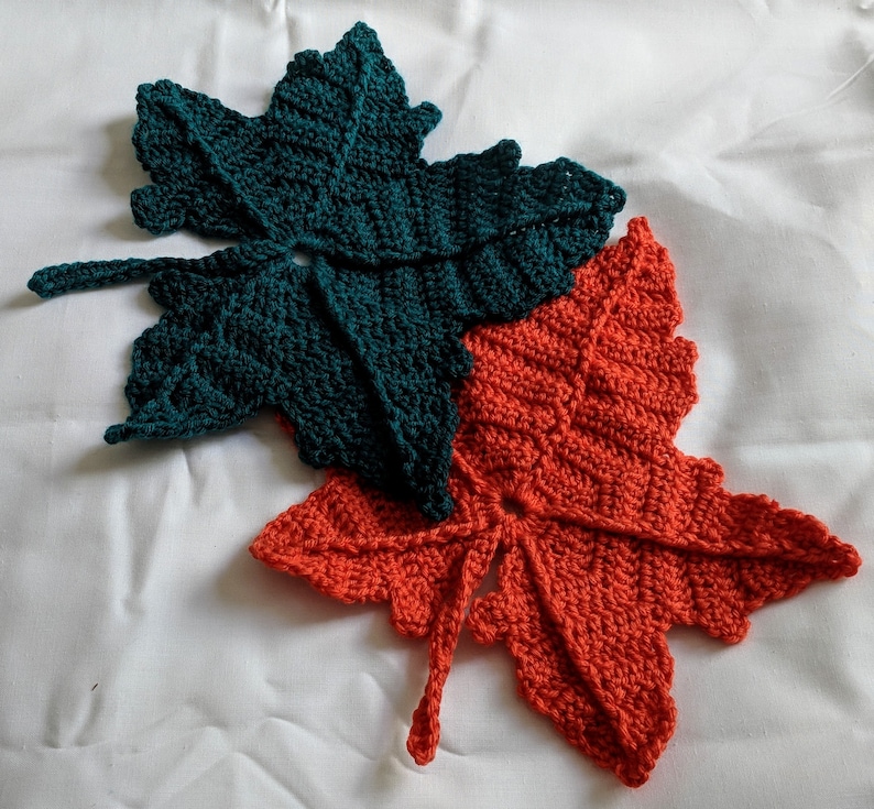 Maple Leaf PDF Crochet Pattern Coaster, Bookmark, Home Decor - Etsy