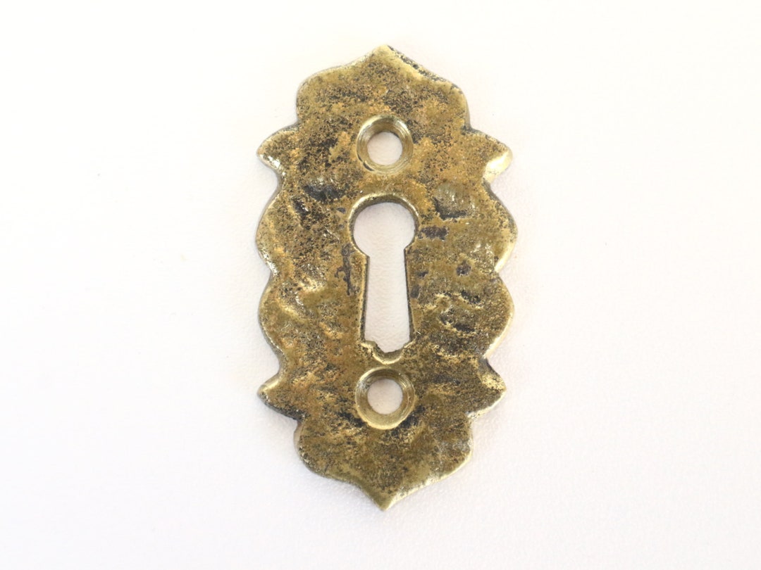 One New Ornate Brass Keyhole Cover, Plate. Ornamental Escutcheon ...