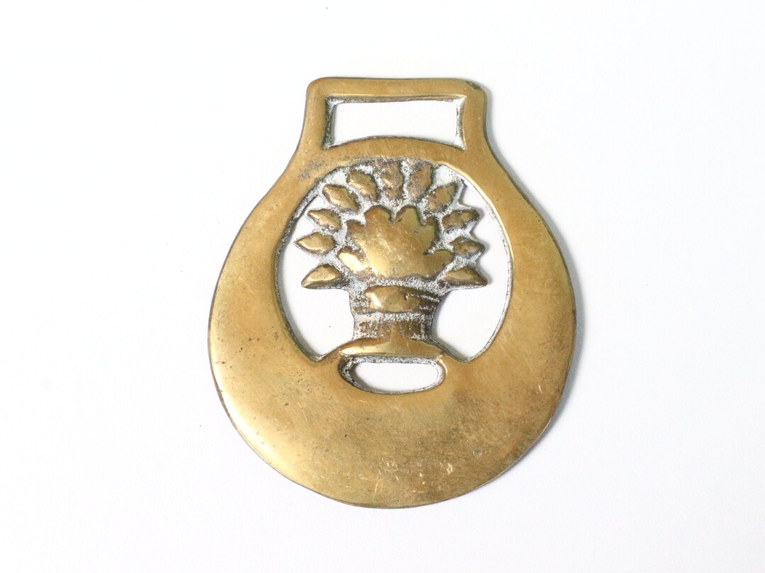 Vintage Cast Brass Horse Medallion-bridle Decoration- Collectible ...