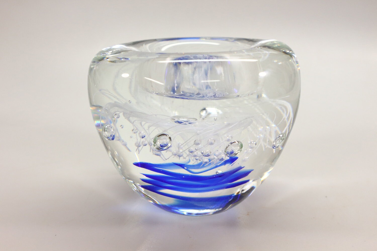 One Vintage Mid Century 1950s Art Glass Cased Bubble Glass - Etsy