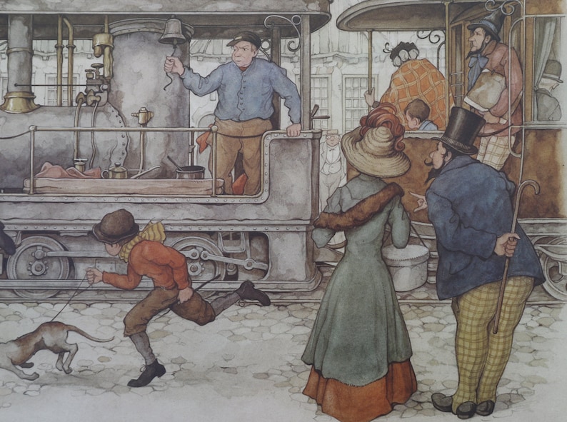 Anton Pieck Art, Rare Large Vintage 6 Color Lithograph by Anton Pieck ...