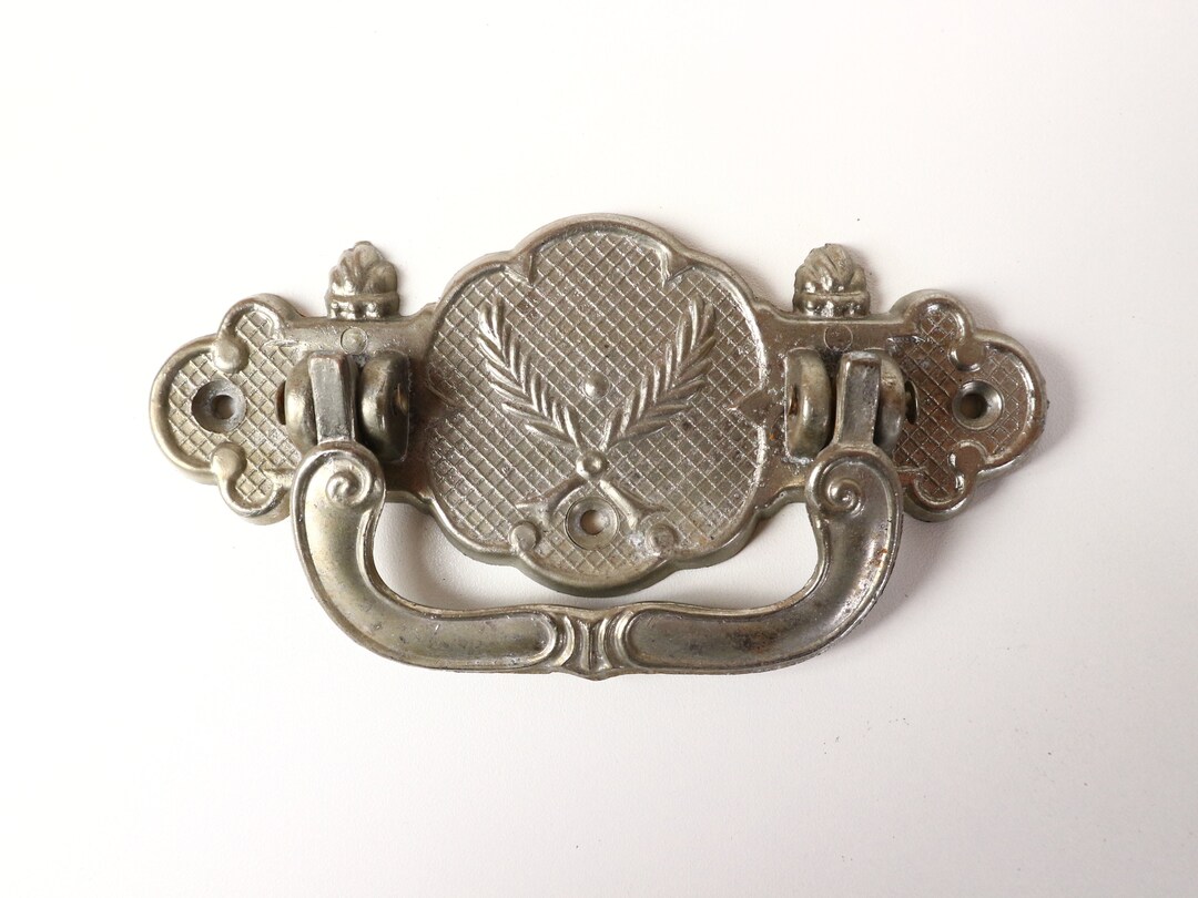 One (1) Coffin Handle, Vintage Steel Drawer Handle - Elegance Drawer ...