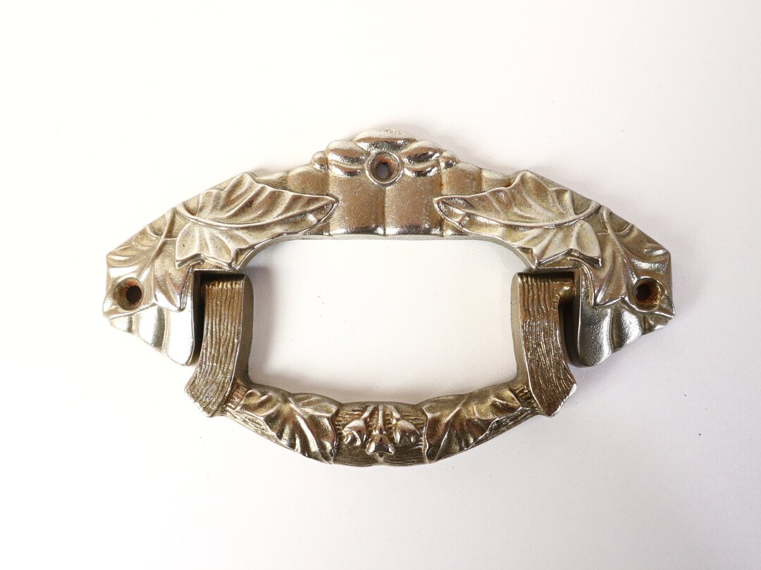 One (1) Coffin Handle, Vintage Steel Drawer Handle - Elegance Drawer ...