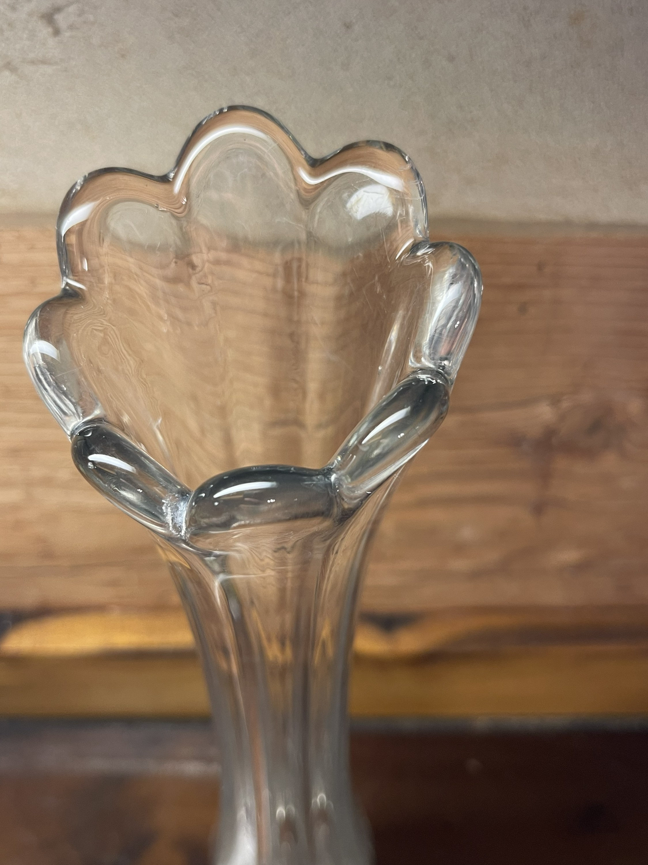 LE Smith Clear 6 Petal Vintage Swung Vase - Etsy